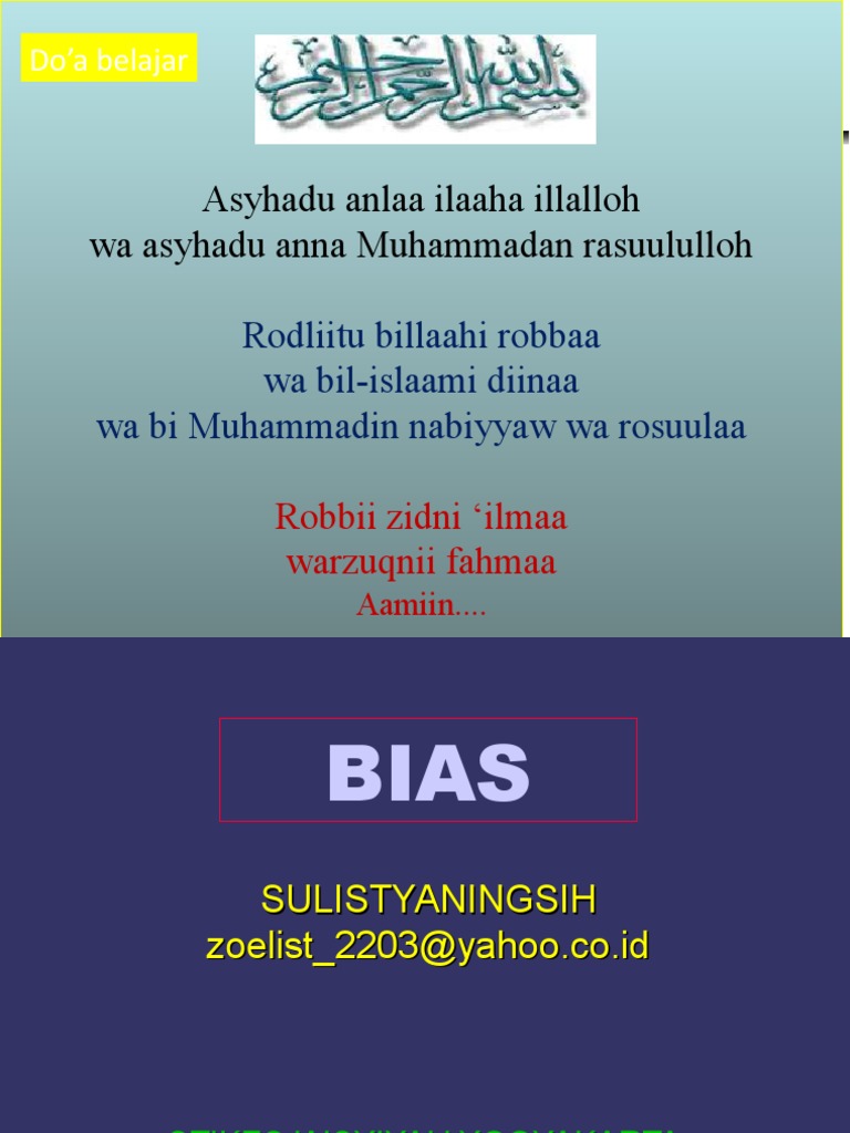 3 Bias Penelitian Pdf Pdf