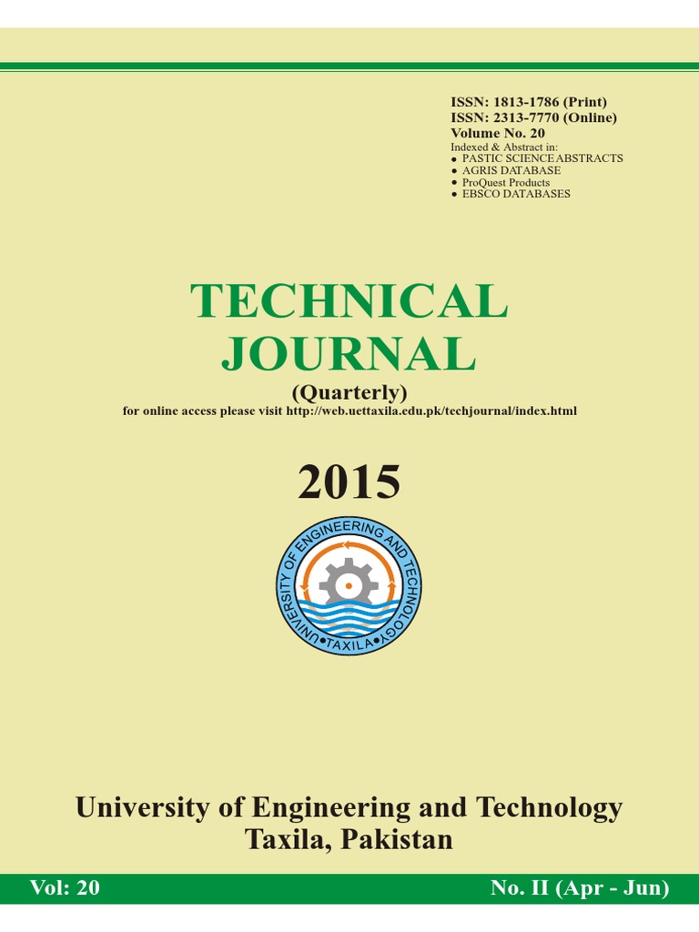 Technical Journal Uet Taxila | PDF | Water Resources | Irrigation