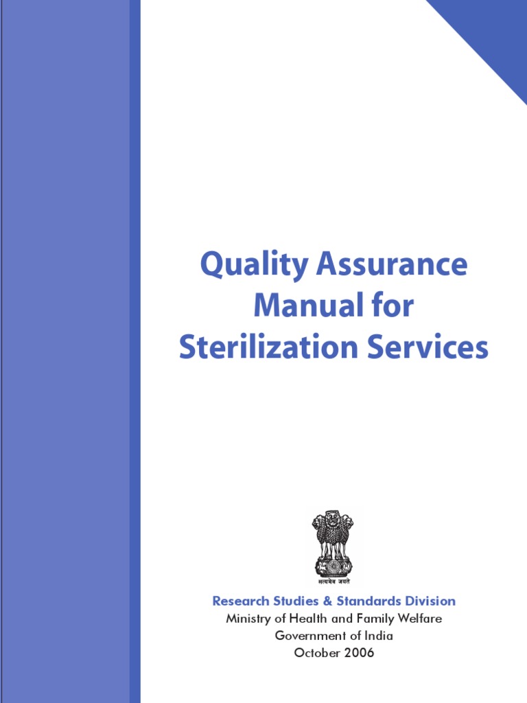 Manual - 1 - Quality Assurance Manual For Sterilisation Services PDF ...