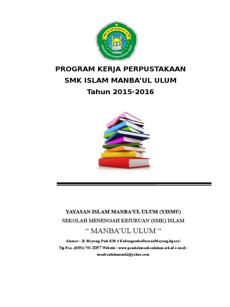 Contoh Program Kerja Perpustakaan SMK Format Microsoft Word | PDF