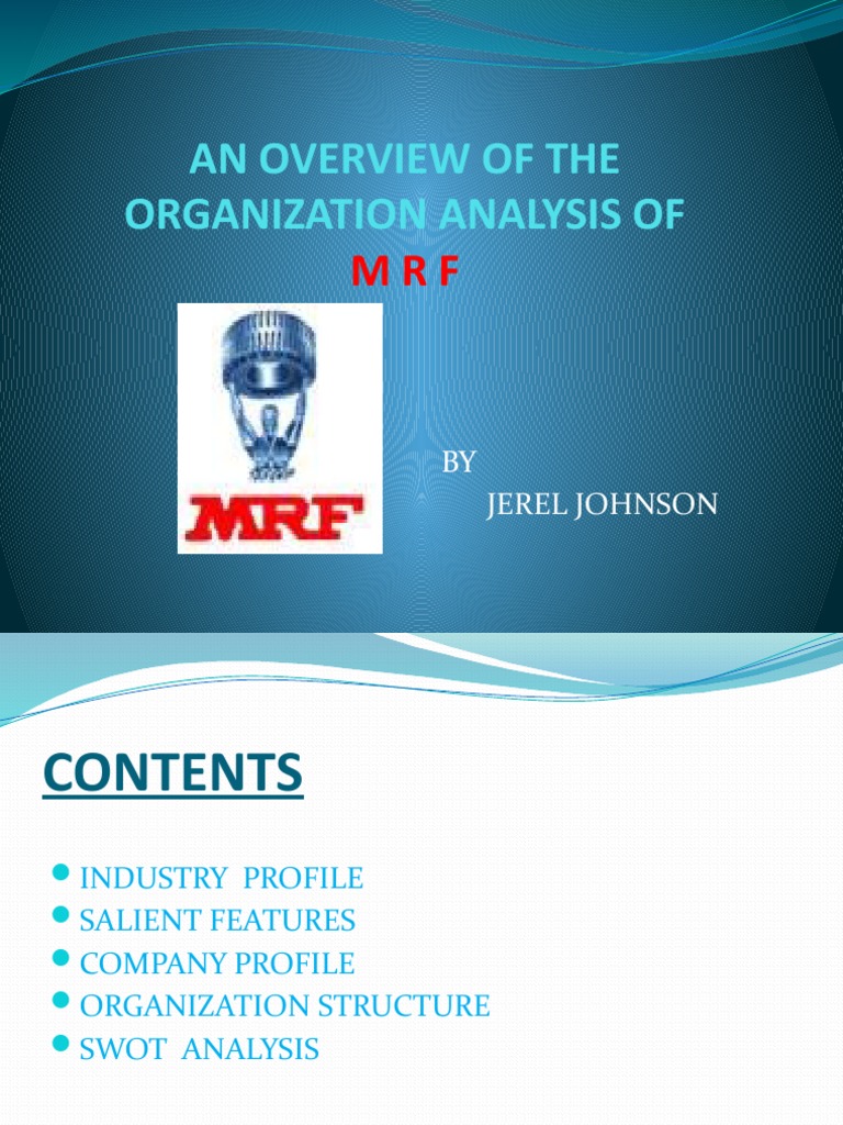 MRF Organization Analysis Overview | PDF