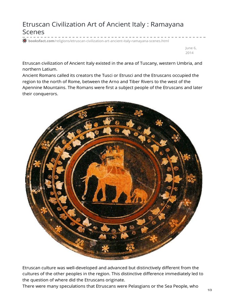 Etruscan Art and Ramayana Connections | PDF | Etruscan Civilization | Sita