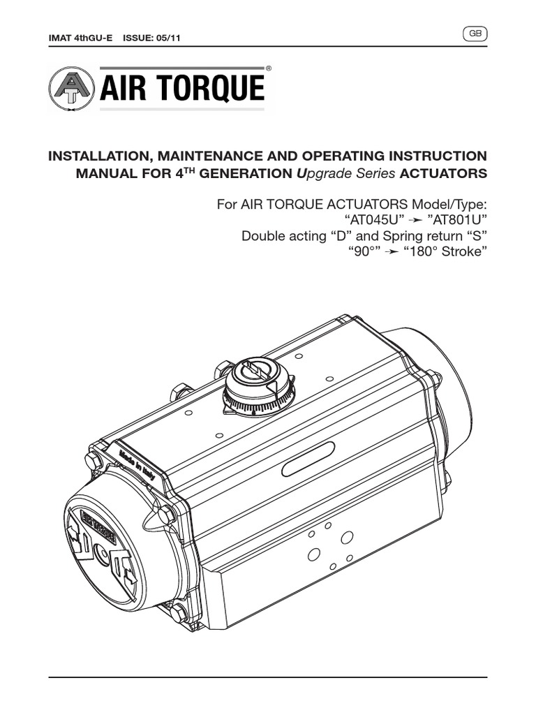 Airtorque Installation Operation Maintenance Manual | PDF | Valve ...