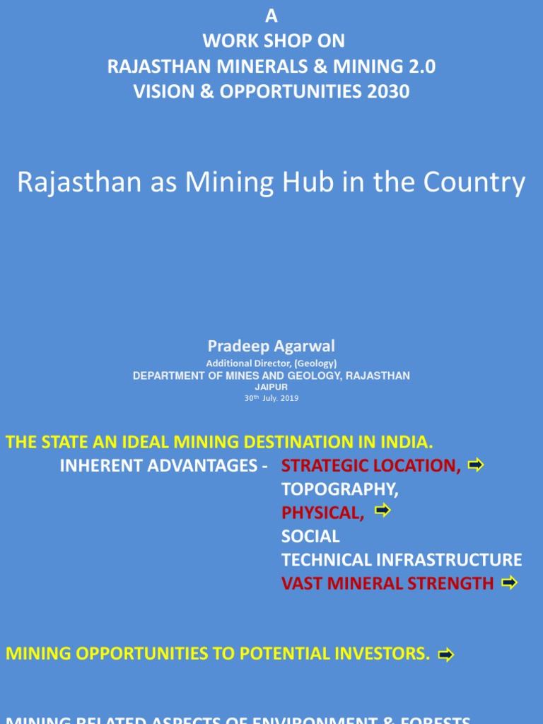 Rajasthan: Mining Opportunities 2030 | PDF | Minerals | Mining