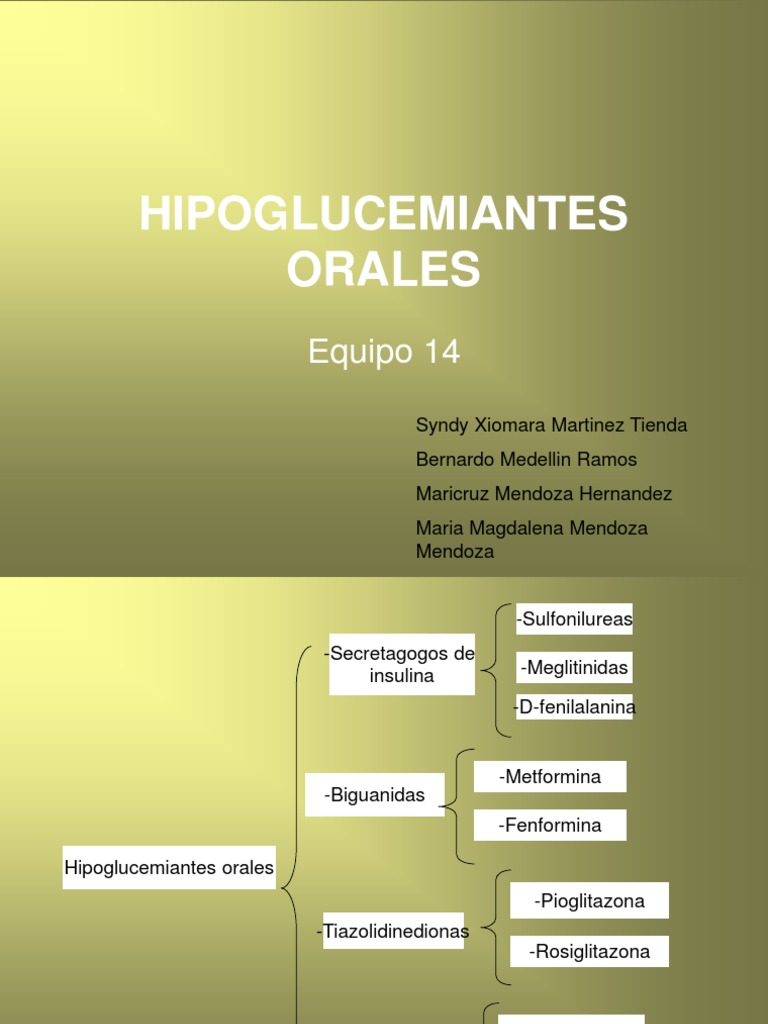Hipoglucemiantes Orales | PDF | Diabetes mellitus | Diabetes mellitus ...