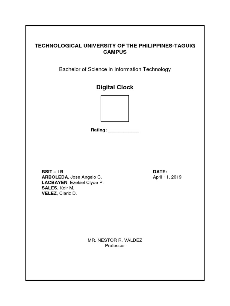 Digital Clock | PDF | Electronic Circuits | Electronic Engineering