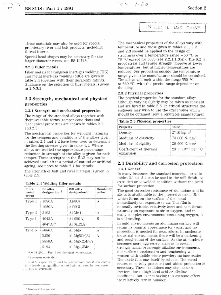 BS8118 (Part) | PDF | Structural Load | Rivet