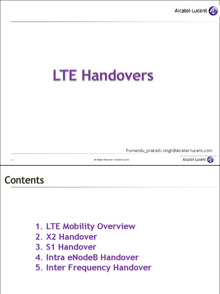 LTE Handovers | PDF | Networking Standards | Telecommunications Standards