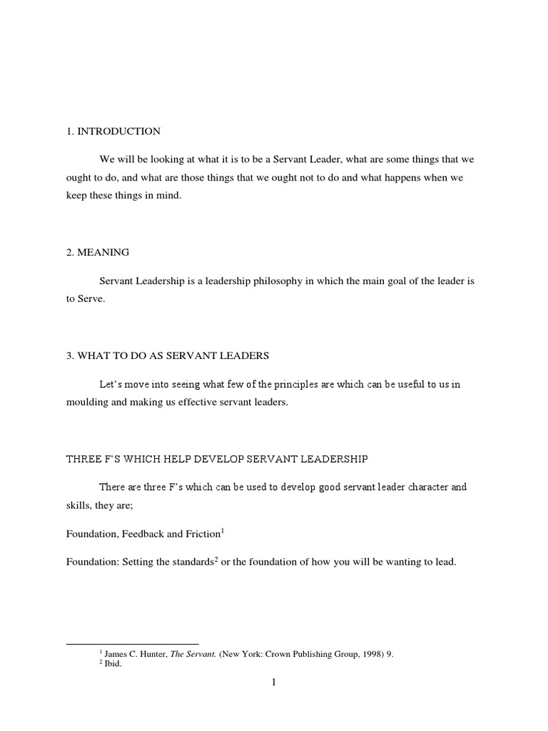 James C. Hunter, The Servant. (New York: Crown Publishing Group, 1998 ...