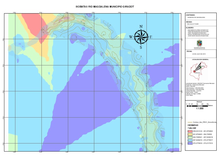 Isobatas Rio Magdalena Municipio Giradot | PDF | Geodesy | Theoretical ...
