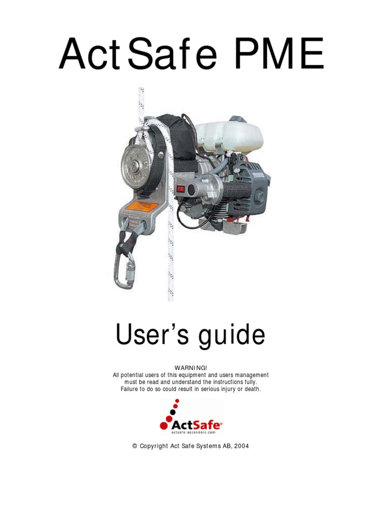 ActSafe PME Manual ENG | PDF | Rope | Engines