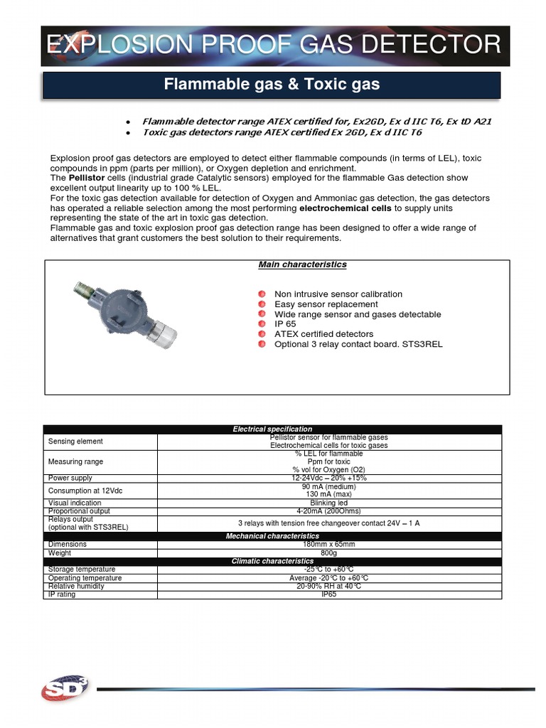 Explosion Proof Gas Detection New - 1289093347 | PDF | Gases | Chemistry
