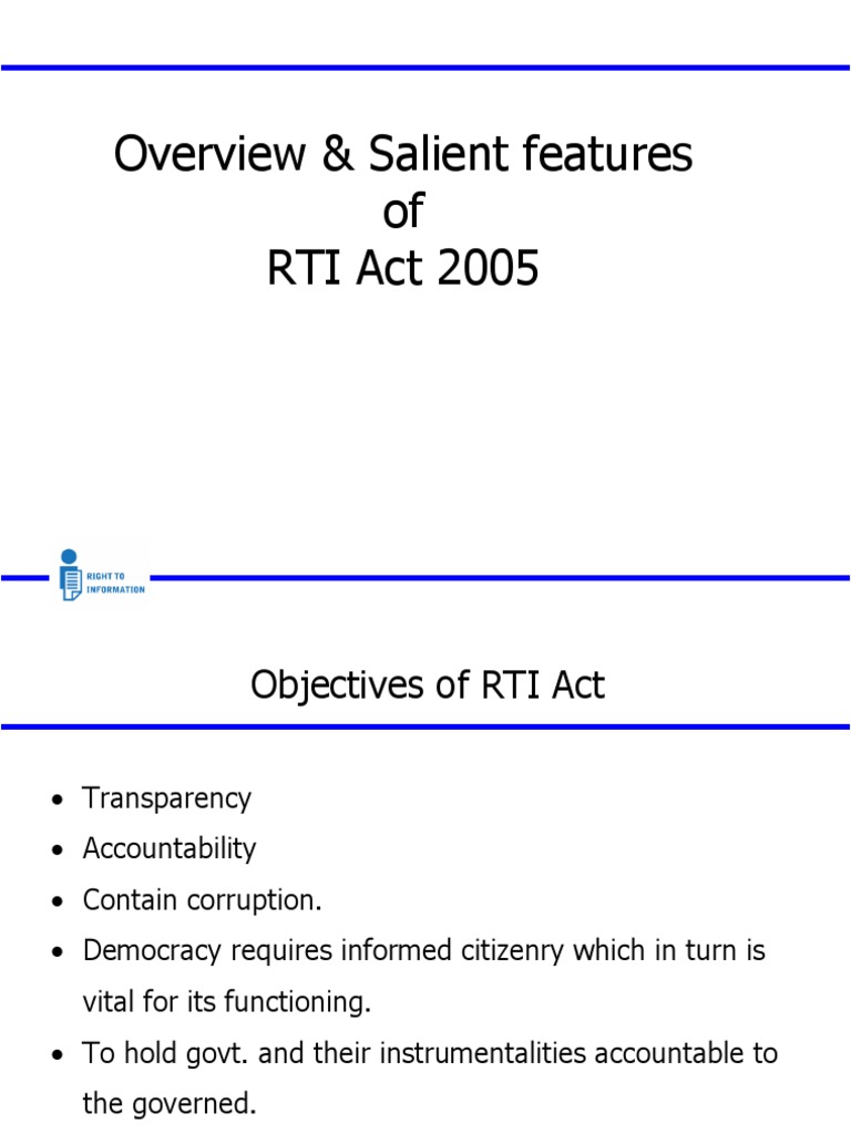 RTI Act Overview | PDF | U.S. Securities And Exchange Commission ...