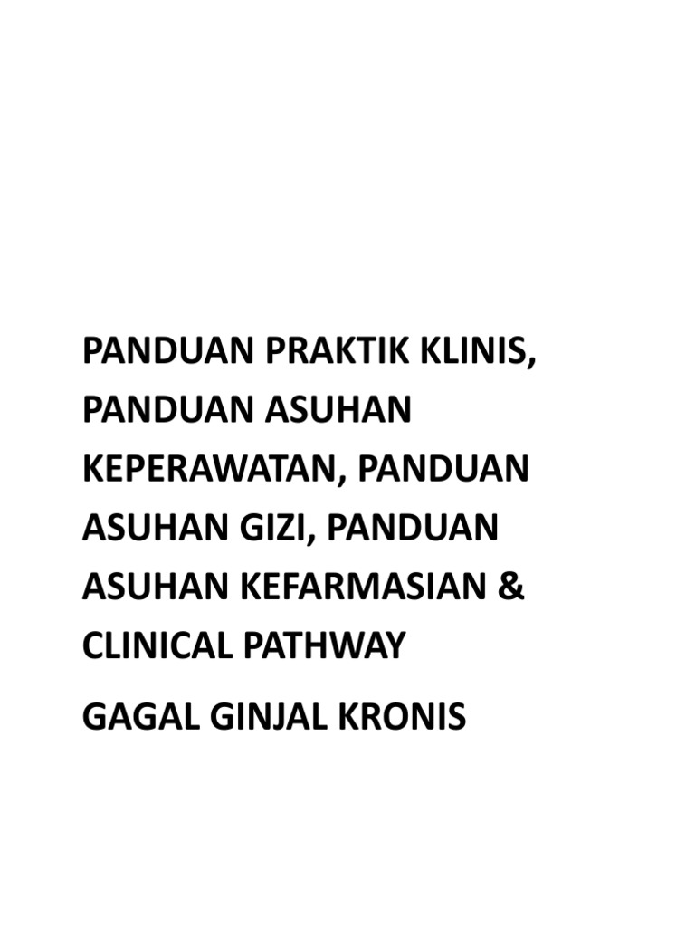 Clinical Pathway (CKD) | PDF