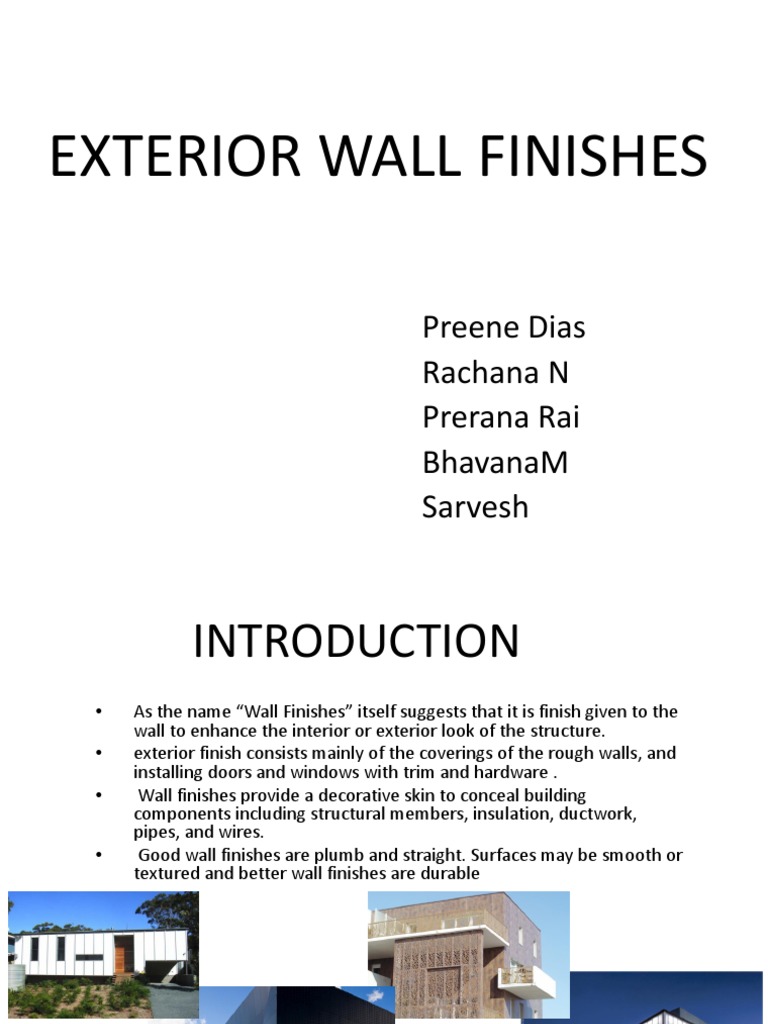 Exterior Wall Finishes BC | PDF | Wall | Masonry