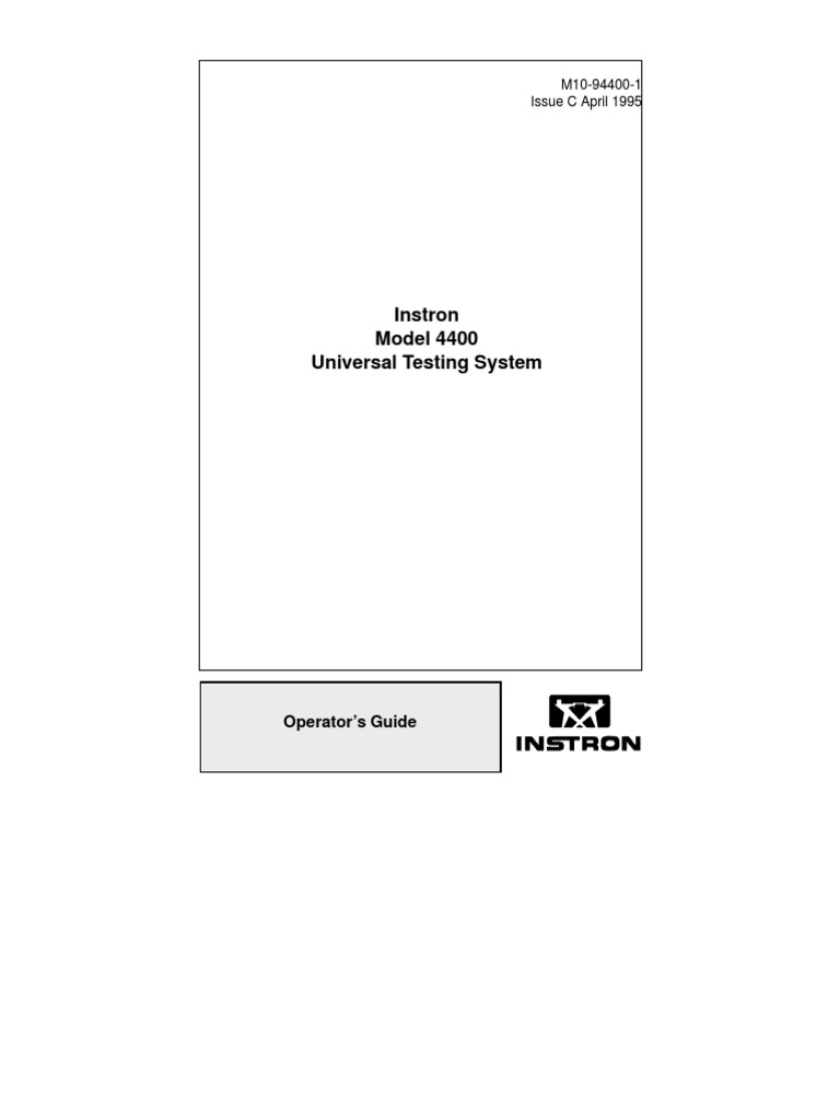 Instron 4400 M10-94400-1 (Ingles) PDF | PDF | Electrical Connector ...