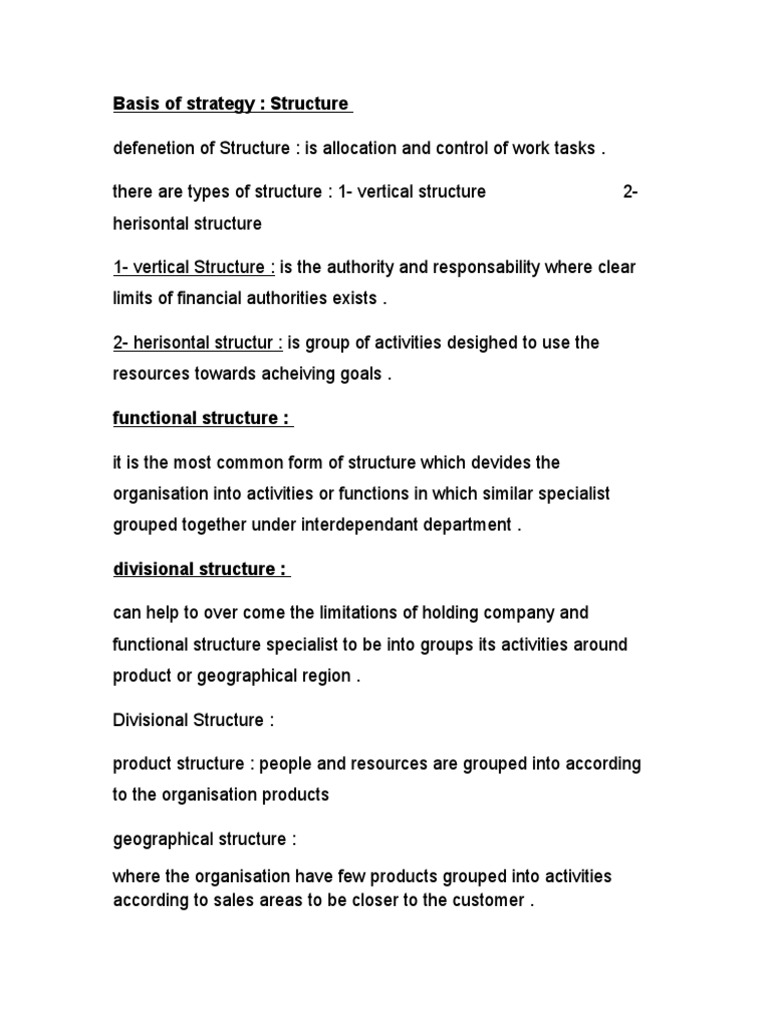 A Comprehensive Overview of Organizational Structure Types, Strategic ...