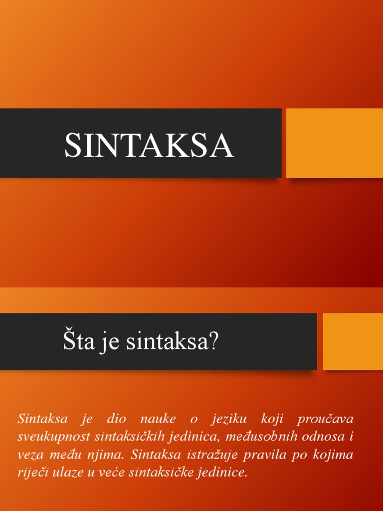 Sintaksa 18 | PDF