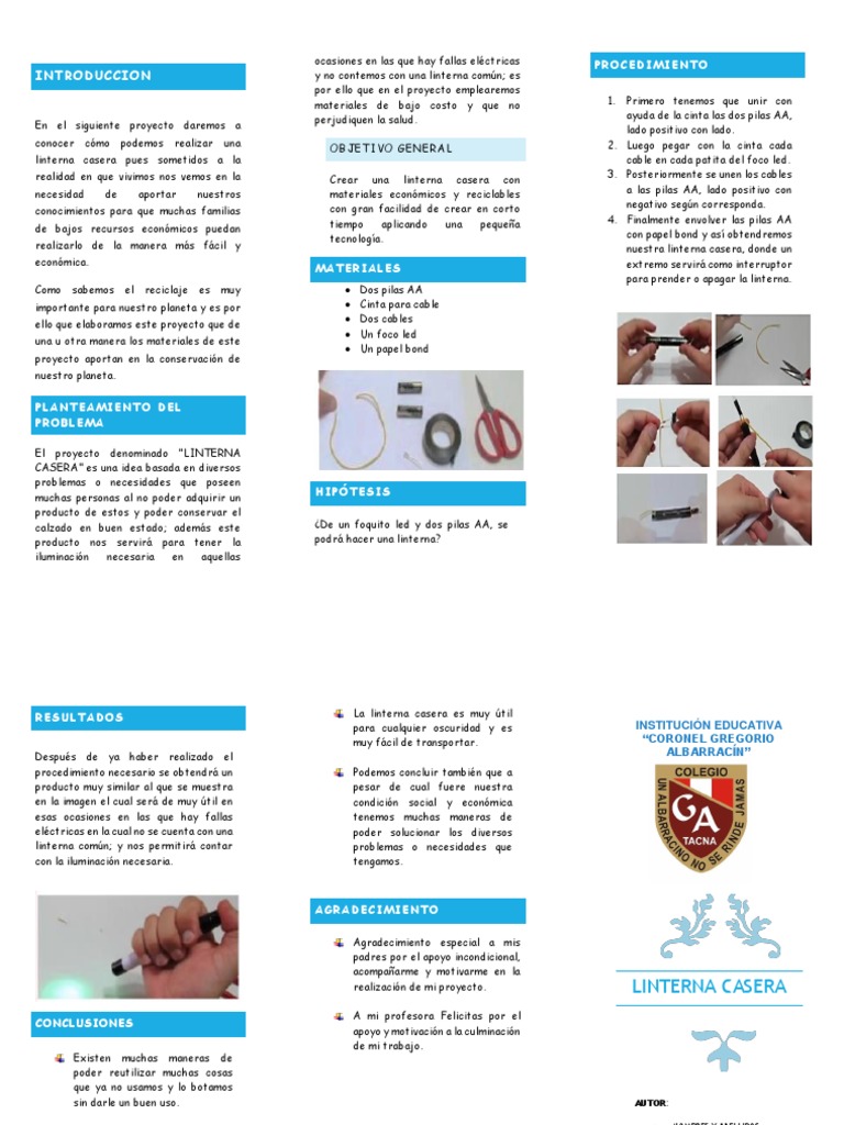 Linterna Casera Brayan | PDF | Linterna | Diodo emisor de luz
