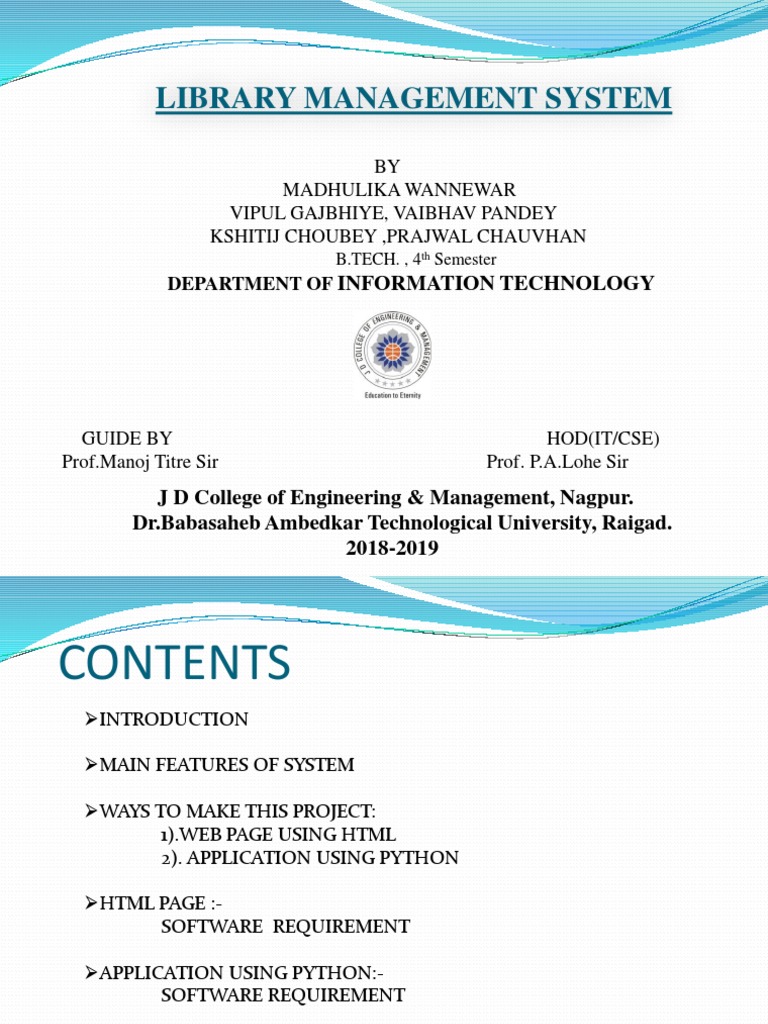 Library Management System Overview | PDF | Net Beans | Applications & Software