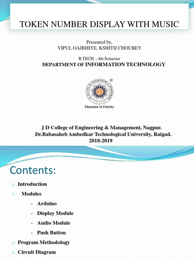 Token Number Display With Music: Information Technology | PDF | Arduino ...