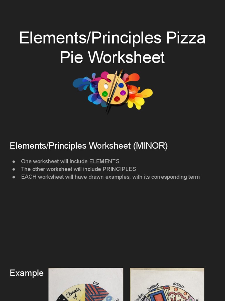 Elements/Principles Pizza Pie Worksheet | PDF