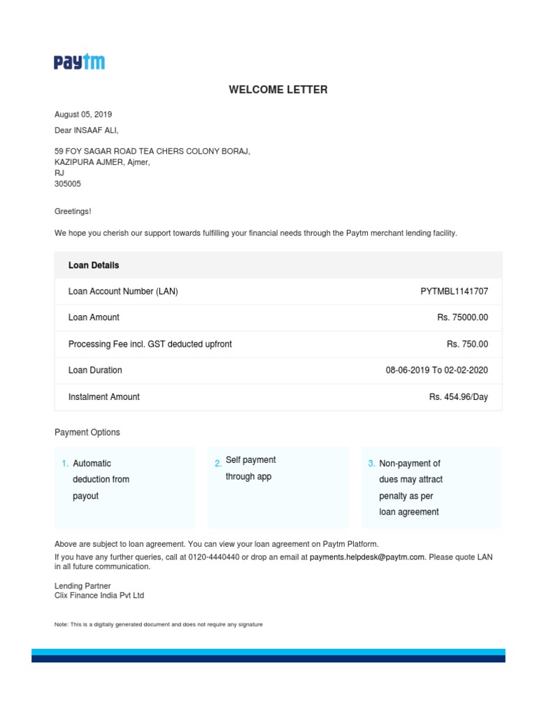 Welcome Letter PDF | PDF