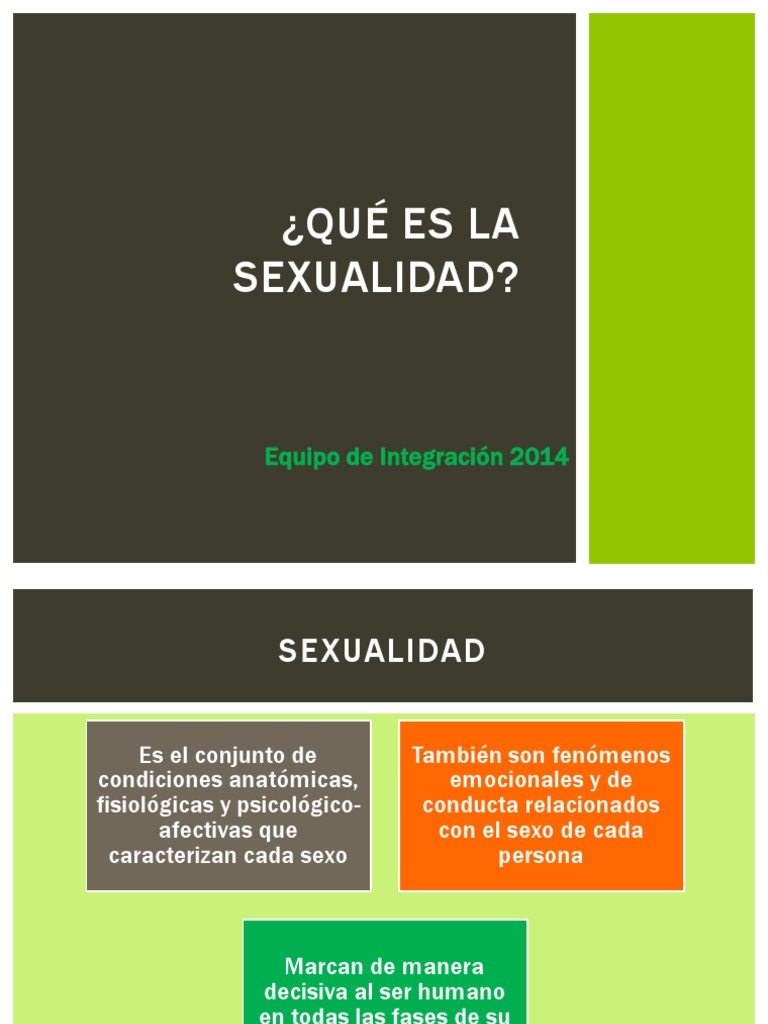 ¿qué Es La Sexualidad Equipo De Integración 2014 Hombre Homo Sapiens