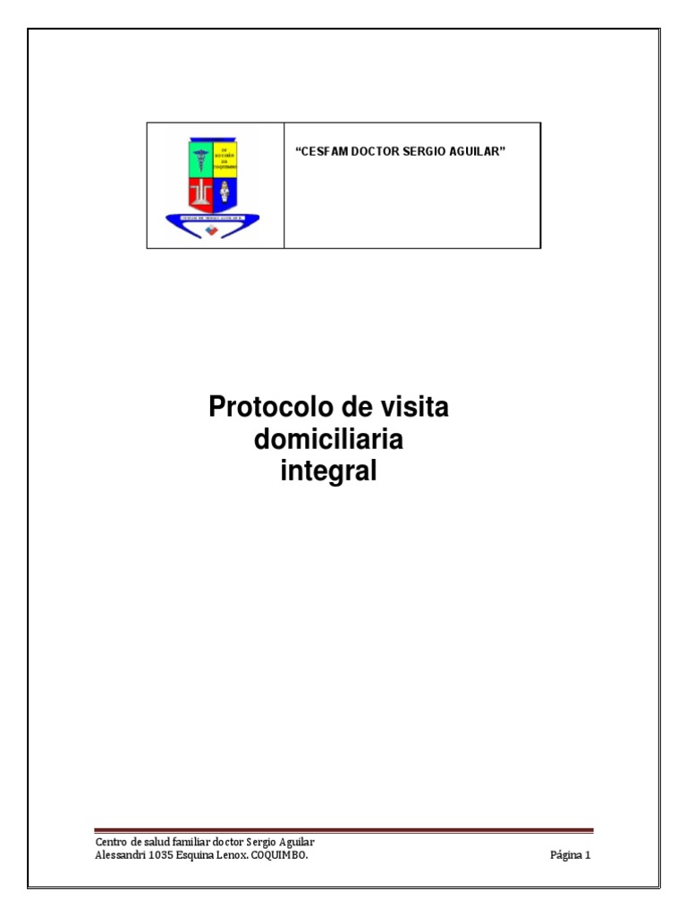Protocolo de Visita Domiciliaria Integral | PDF | Hospital | Cuidado de la salud