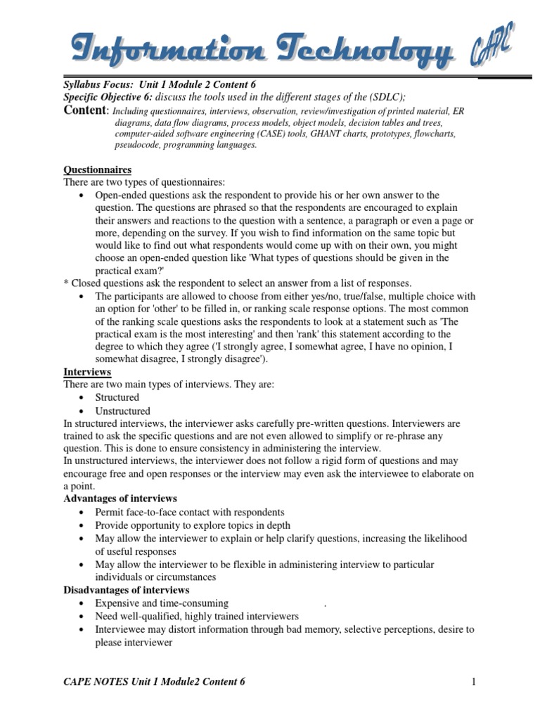 Cape Information Technology Notes Unit1 Module 2 Content 6 | PDF ...