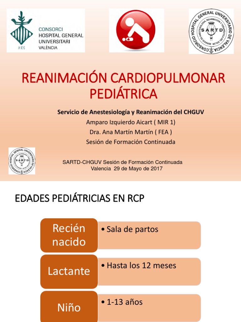 Martin-Rcp Pediátrica-Sesion Sartd Chguv 29-05-2017 | PDF | Reanimación ...