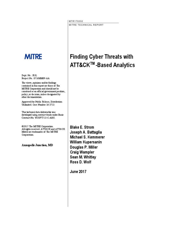 Mitre Attack Framework Finding Cyber Threats With Att&Ck Based ...