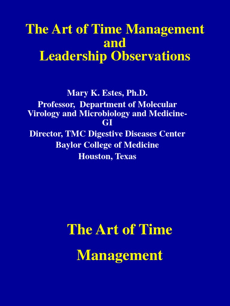 Management-Time Management-Leadership | PDF | Time Management ...