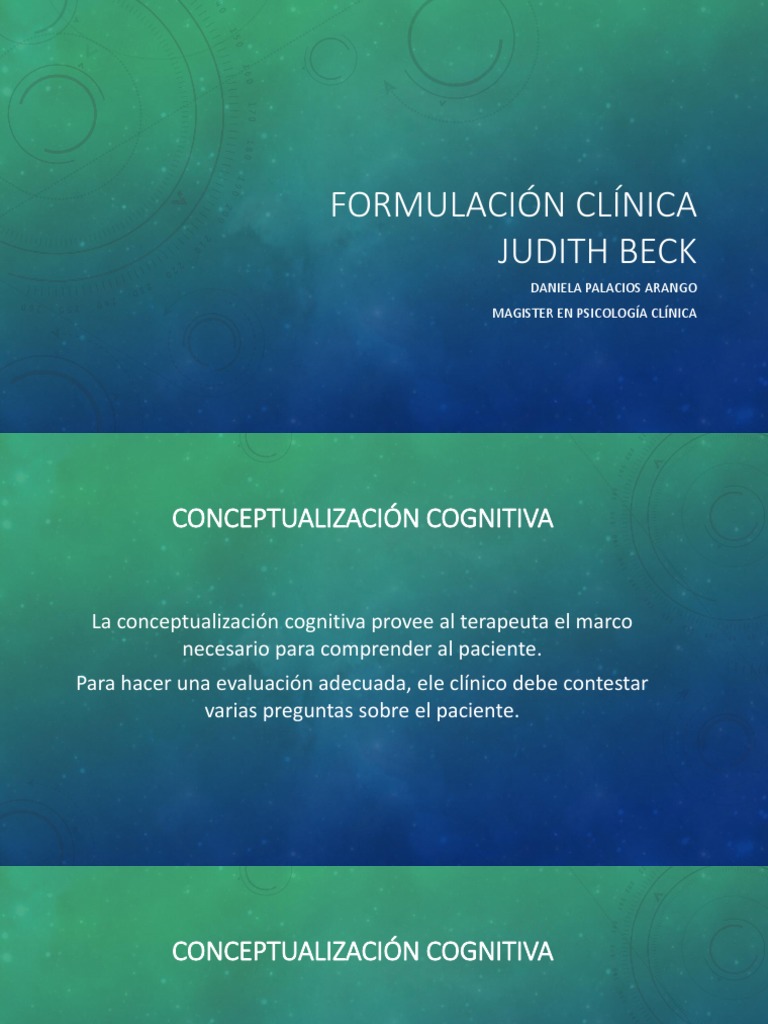 Formulacion Clinica Judith Beck | PDF | Terapia cognitiva | Salud mental