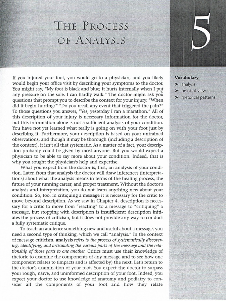He Process of Analysis He Process of Analysis: Vocabulary Vocabulary ...