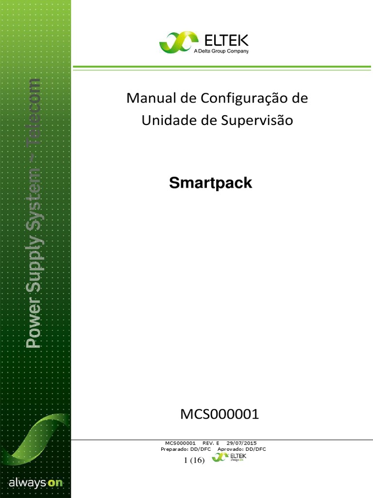 Manual de Configuração Smartpack Eltek | PDF | Endereço de IP | Rede de ...