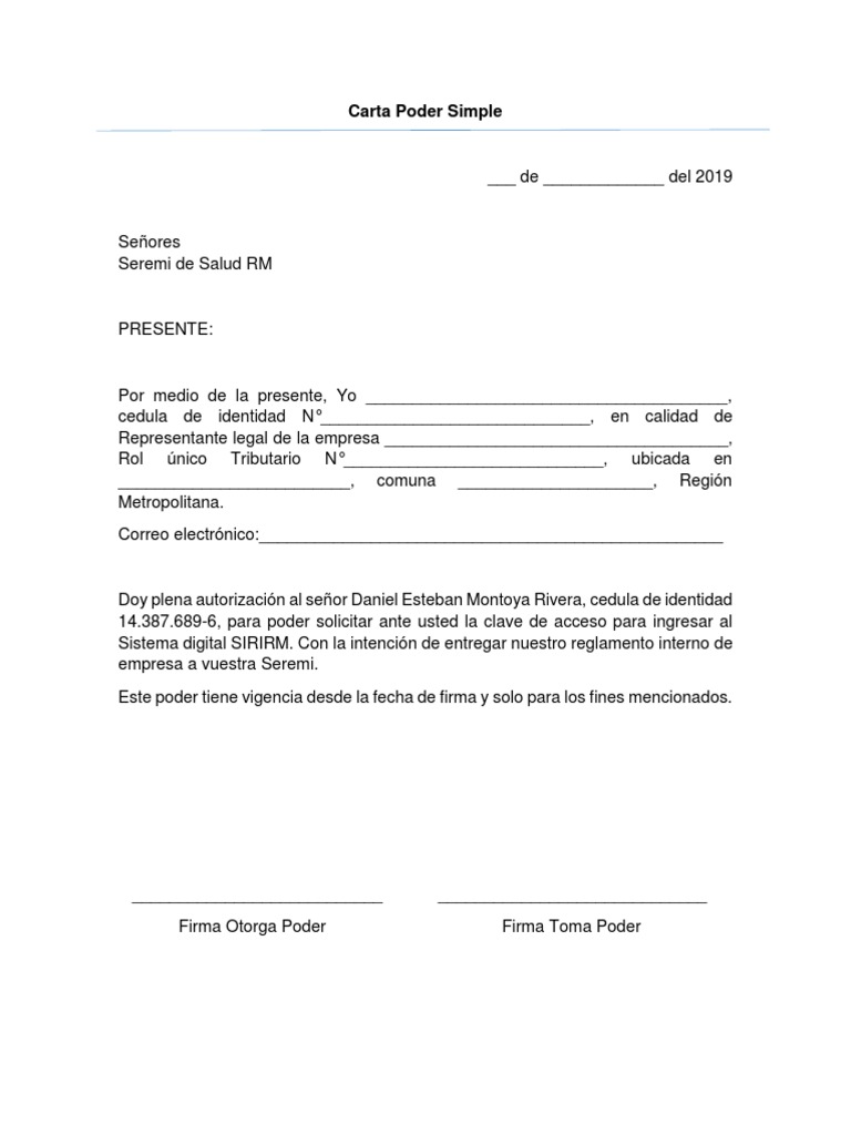 Carta Poder Simple | PDF