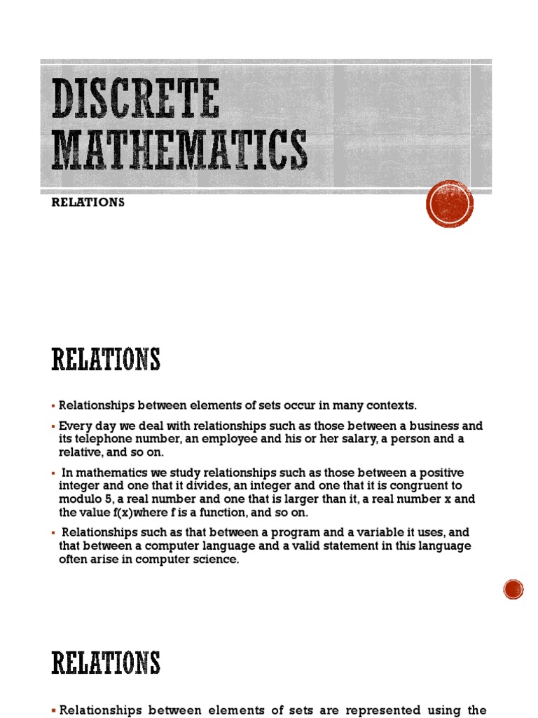 Discrete Math - Relations | Download Free PDF | Abstract Algebra ...