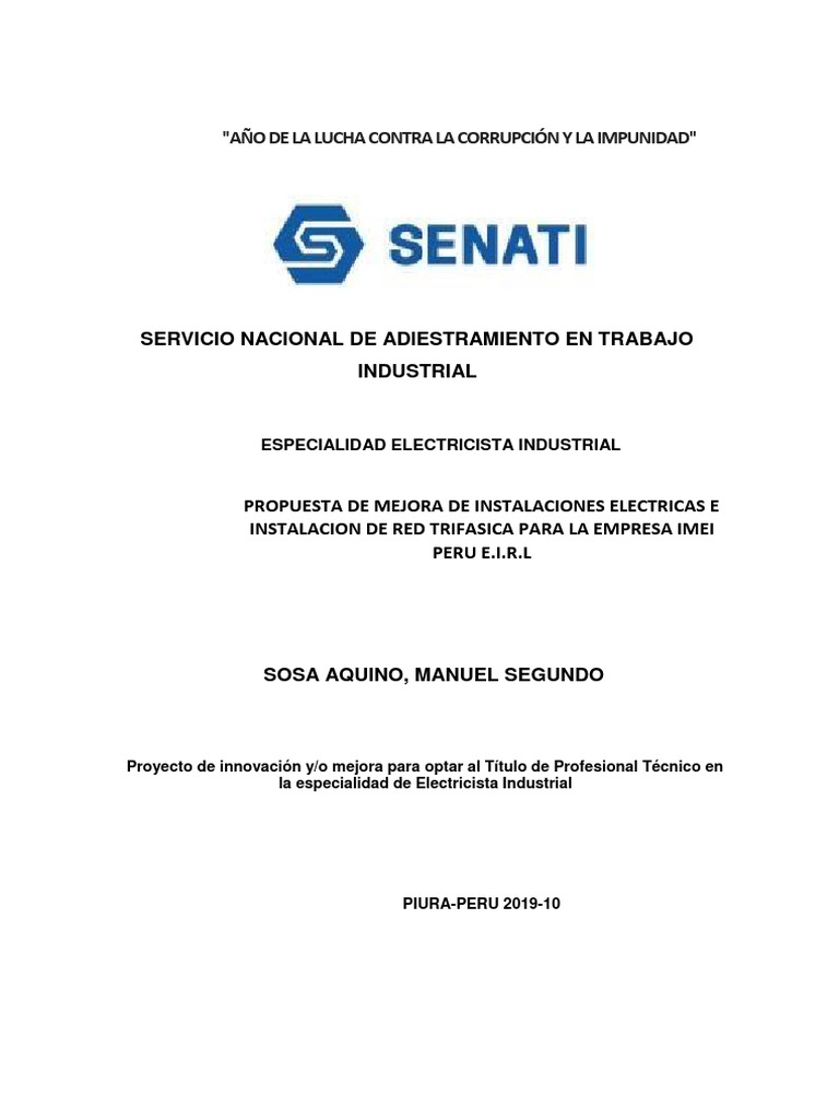 Proyecto de Mejora de Instalaciones Electricas | PDF | Energia electrica | Voltio