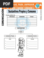 Ejercicios sobre Sustantivos Propios y Comunes | PDF | Artes del ...
