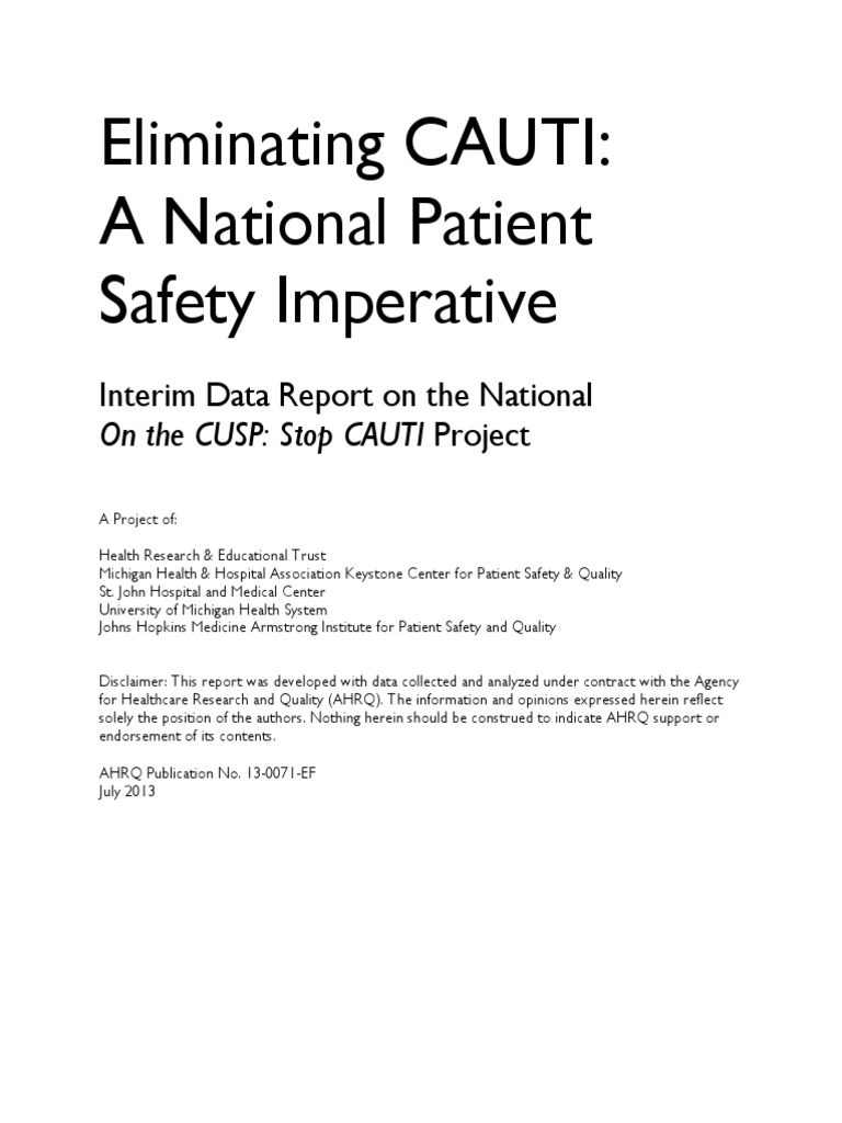 Eliminating CAUTI | PDF | Patient Safety | Health Care
