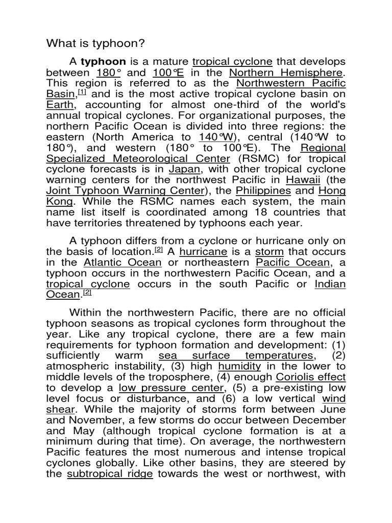 What Is Typhoon | PDF | Tropical Cyclones | Natural Disasters