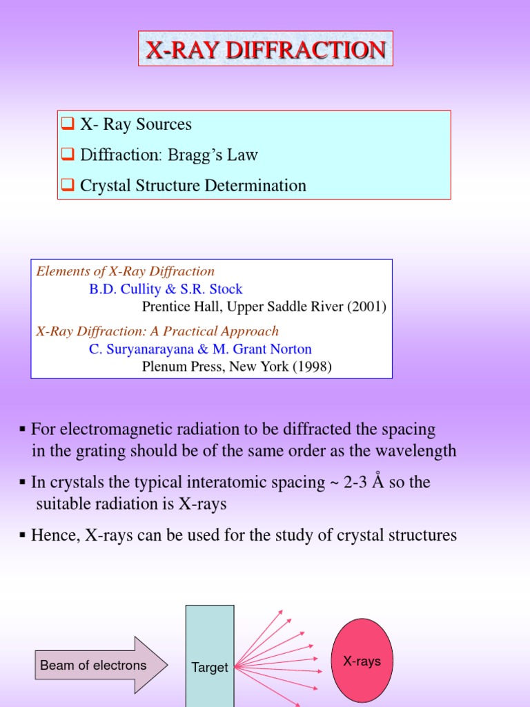 X-Ray Diffraction Principles | PDF | X Ray Crystallography | Electron