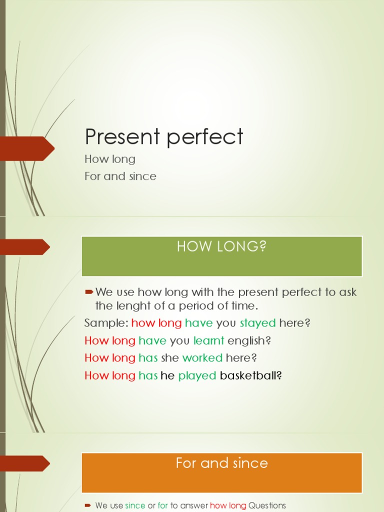 Present Perfect How Long | PDF
