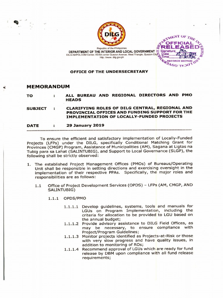 Roles of Dilg Co | PDF