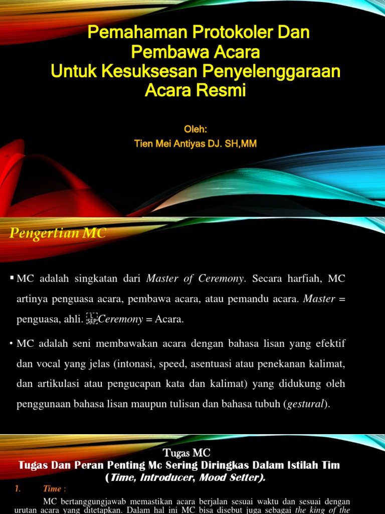 Pelatihan MC Dan Protokoler | PDF | Karier & Perkembangan | Bisnis