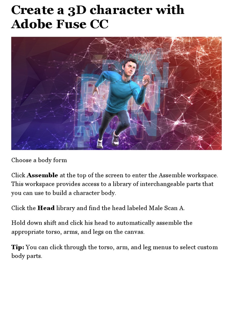 Create A 3D Character With Adobe Fuse CC - Adobe Creative Cloud ...
