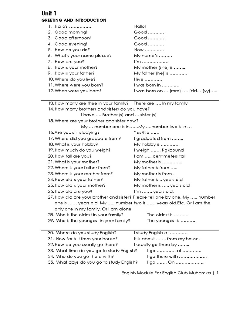Simple English Handout | PDF | Schools | Secondary Education