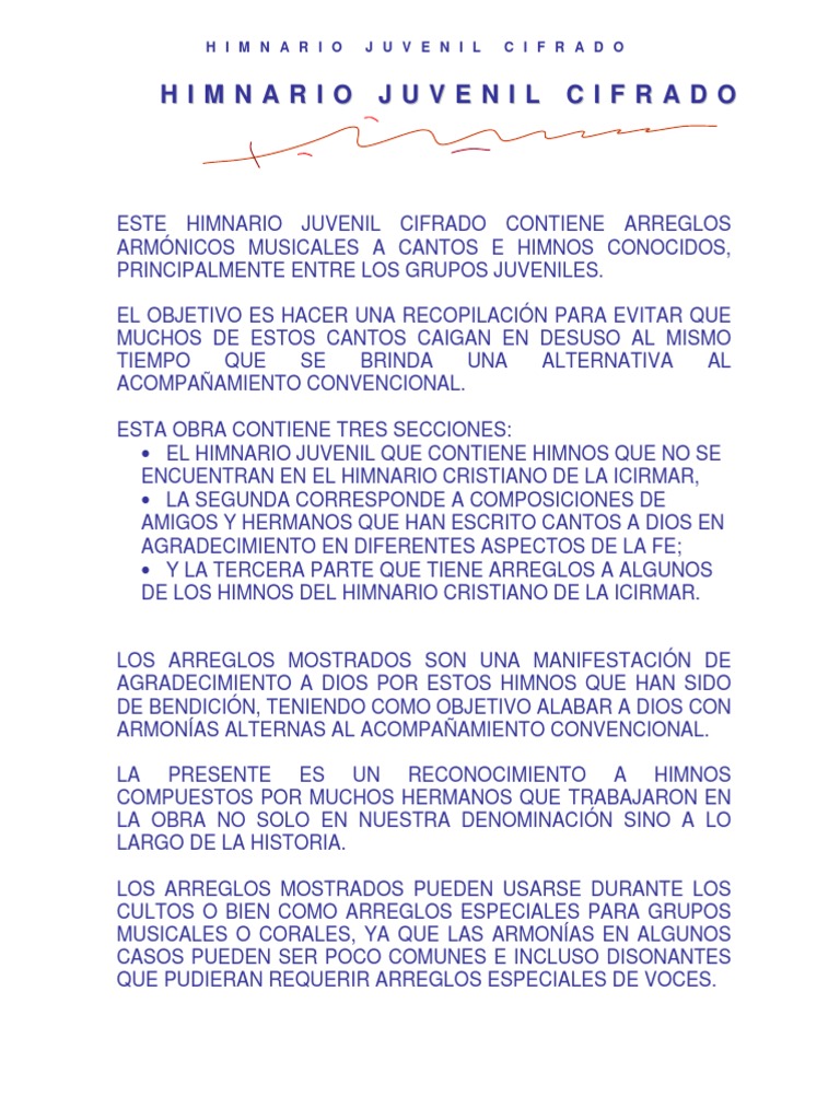 Himnario Juvenil Pdf Cristo Título Armonía