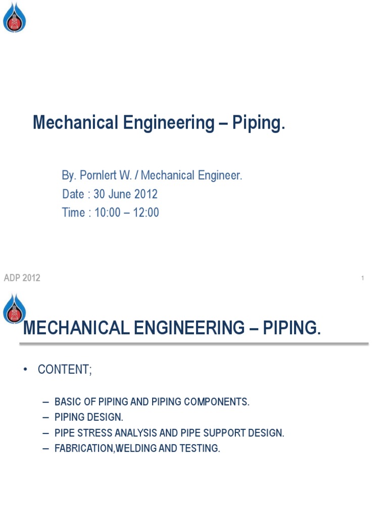 Mechanical Engineering: Piping Basics | PDF | Pipe (Fluid Conveyance ...